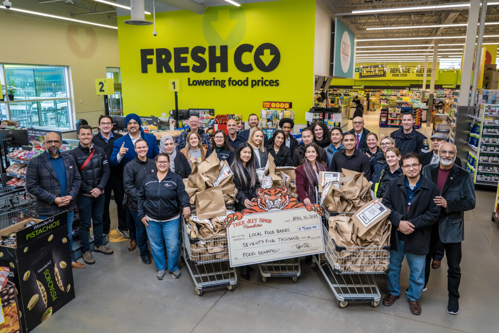 Cram-A-Caddy food drive at Milton FreshCo - Tiger Jeet Singh Foundation